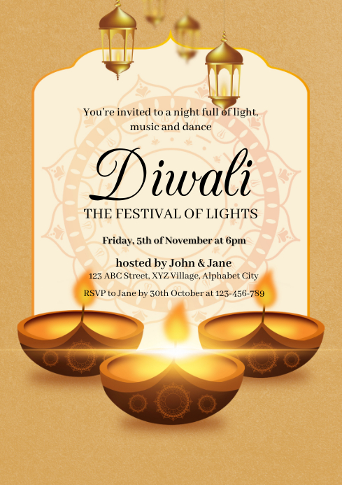 Diwali Celebration Template | PosterMyWall