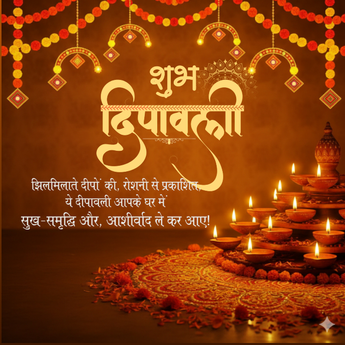 Diwali Celebration Wishes Instagram Post Template | PosterMyWall