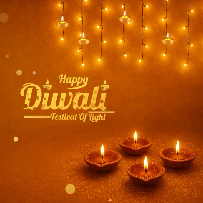 Diwali Celebration Wishes video Instagram Post Template | PosterMyWall
