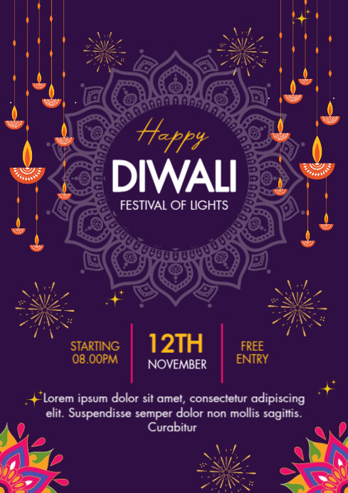 Diwali Template | PosterMyWall