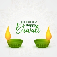 Minimal Happy Diwali Instagram Ad Template | PosterMyWall