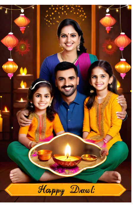 Diwali family bond flyer template. | PosterMyWall