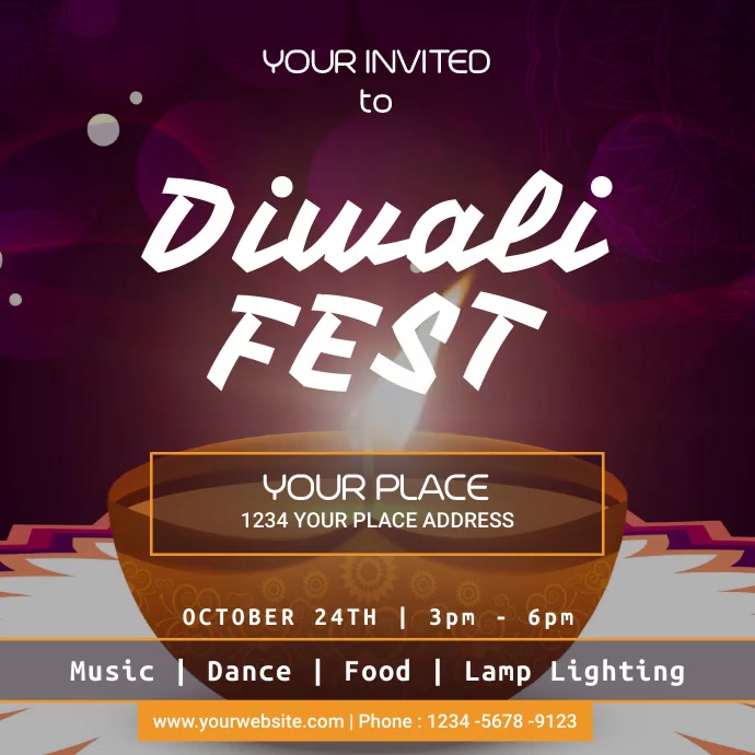 Diwali fest video Template | PosterMyWall