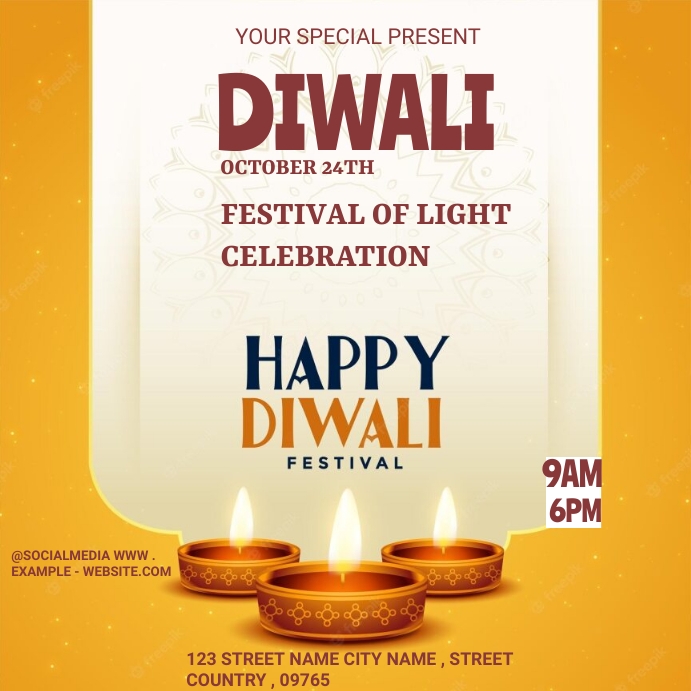 Copy of Diwali flyer | PosterMyWall