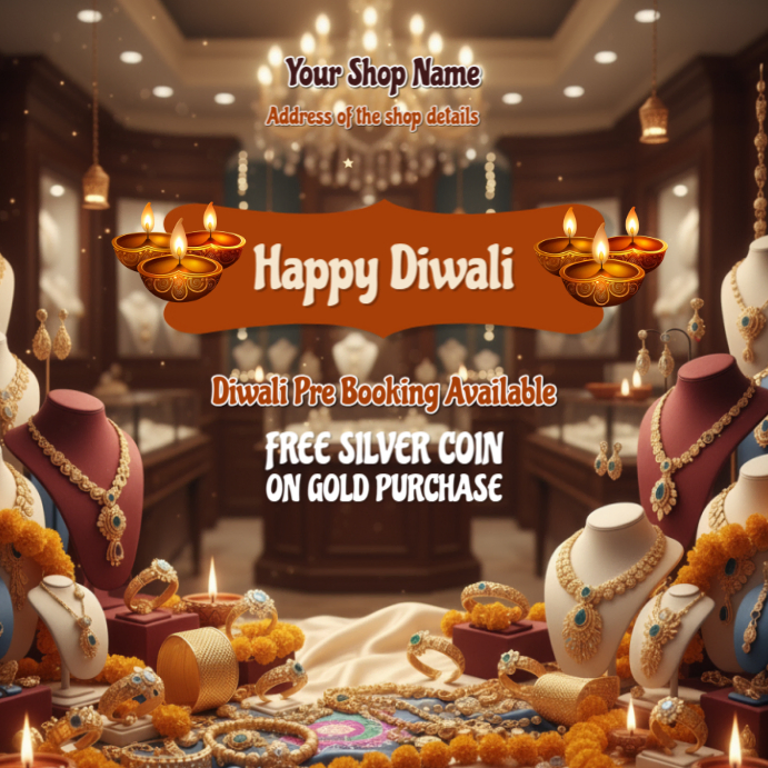 Diwali Gold Shop Offer Template | PosterMyWall