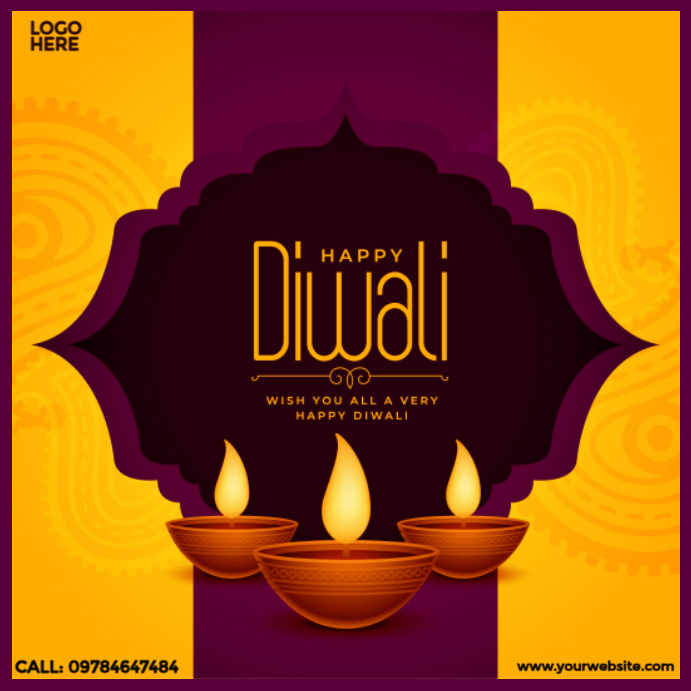 diwali greeting card Template | PosterMyWall