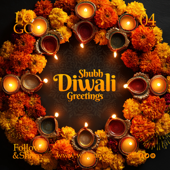 Copy of Diwali Greeting Post Template | PosterMyWall
