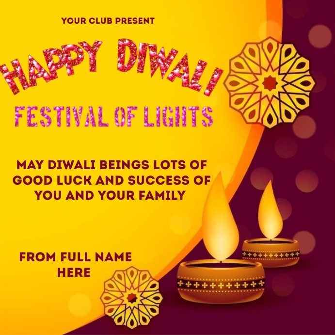 Diwali greetings Template | PosterMyWall
