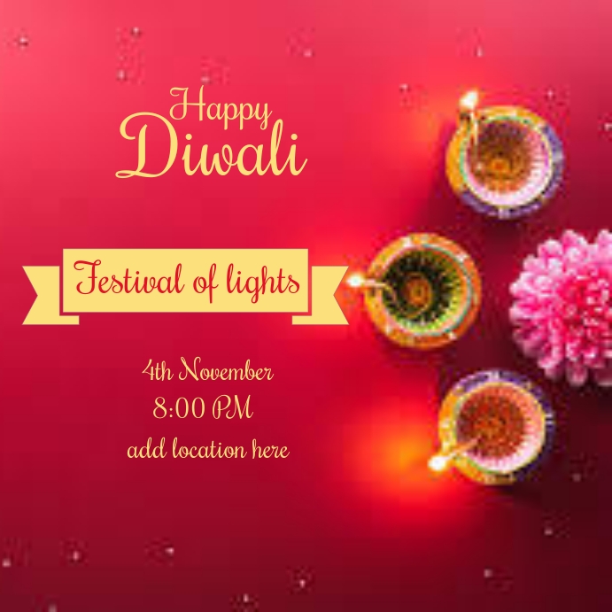 diwali instagram post Template | PosterMyWall