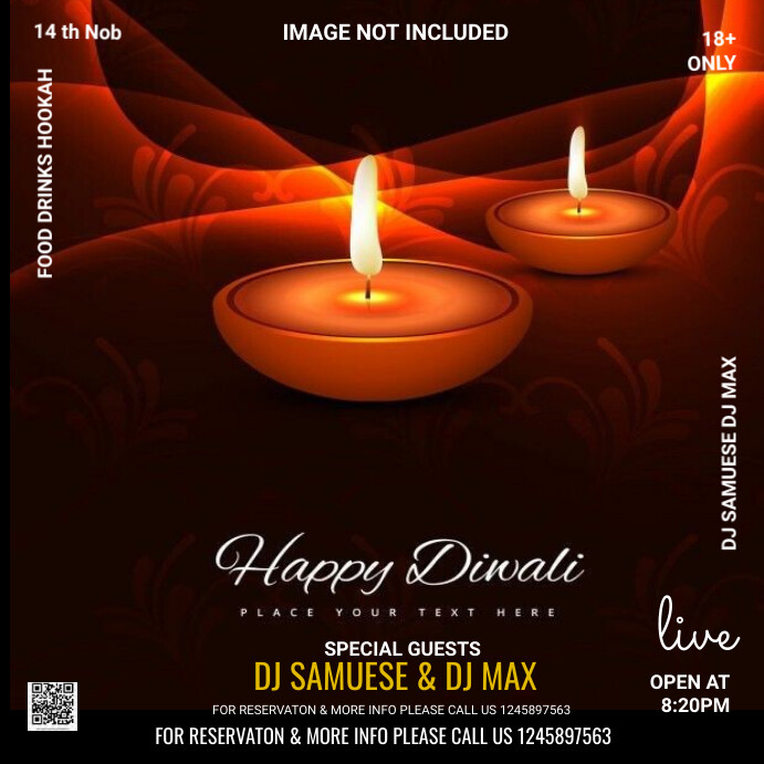Diwali party poster Template | PosterMyWall