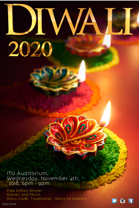Diwali poster template | PosterMyWall