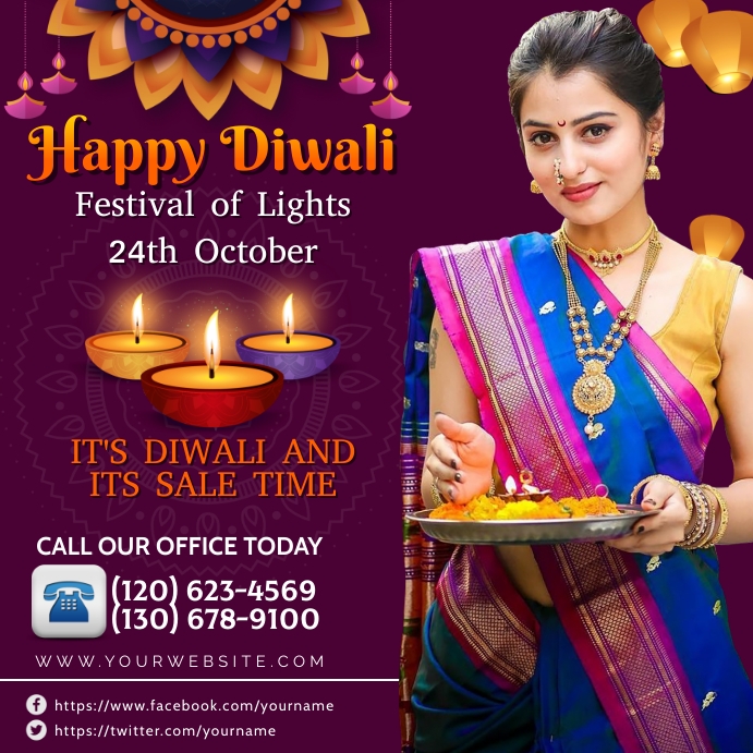 Diwali Sale - Instagram post Template | PosterMyWall