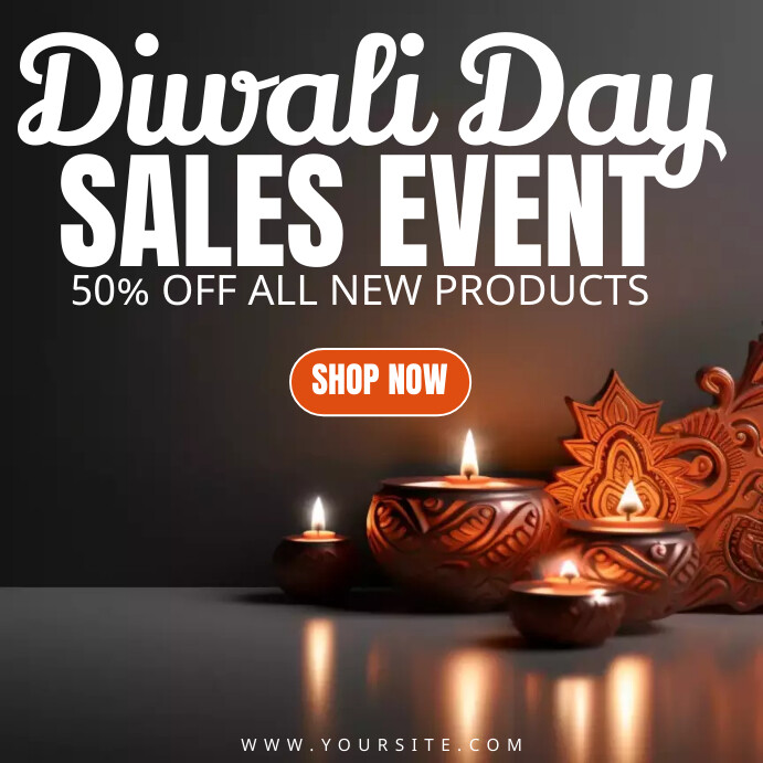 Diwali Sales Event Flyer retail sale ad 50% o Template | PosterMyWall