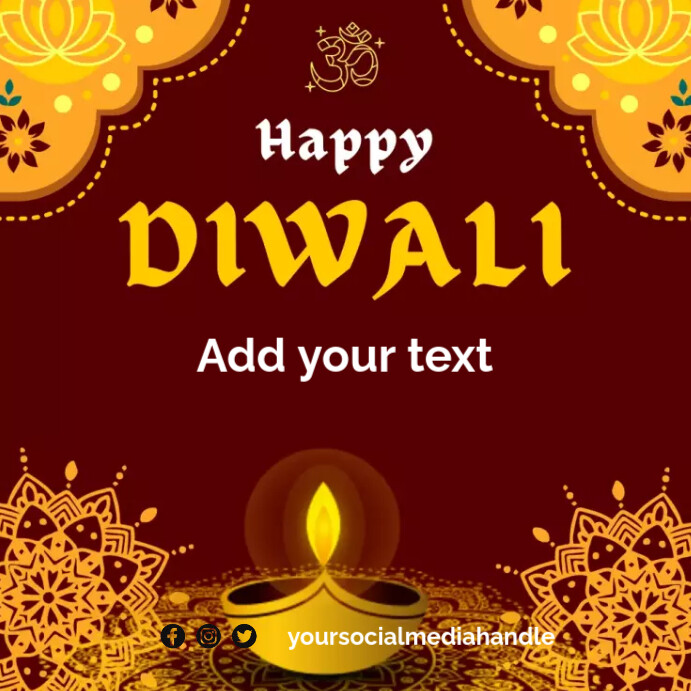Diwali Social Media Poster Template | PosterMyWall