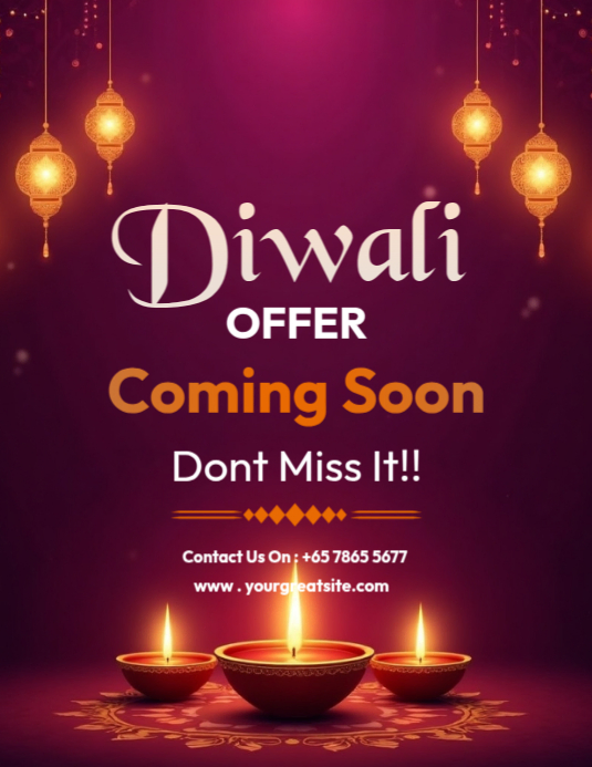 Diwali special offer coming soon flyer Template | PosterMyWall