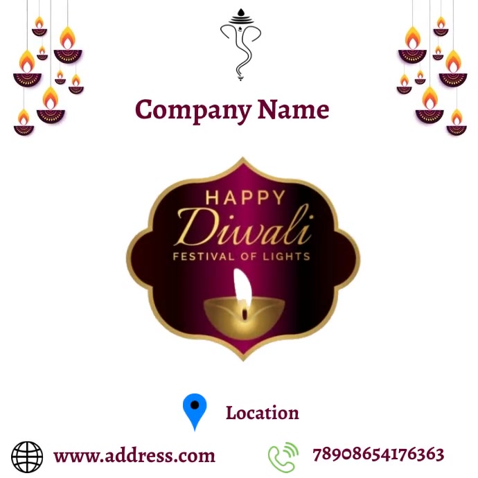 Diwali video Template | PosterMyWall