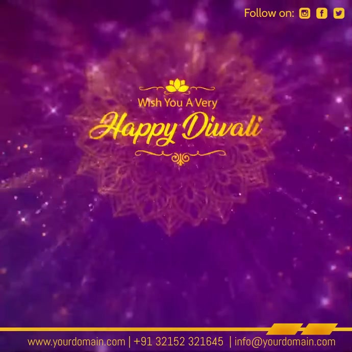 Diwali video Template | PosterMyWall