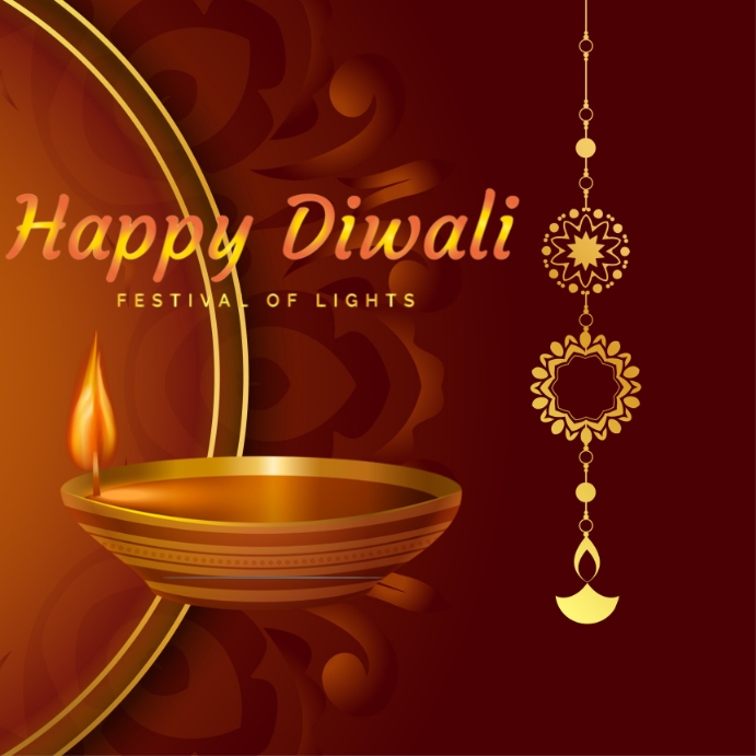 Diwali wishes card Template | PosterMyWall