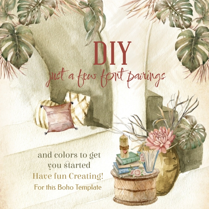 Copy of DIY Boho Instagram Template | PosterMyWall