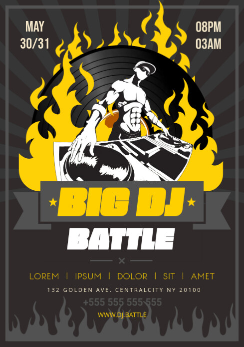 DJ'S BATTLE POSTER Template | PosterMyWall