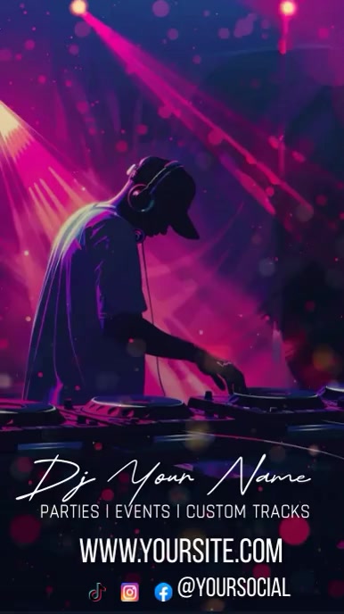 Copy of DJ banner, facebook dj banner, social media b | PosterMyWall