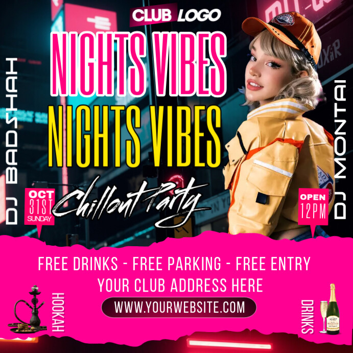 dj bar night Template | PosterMyWall