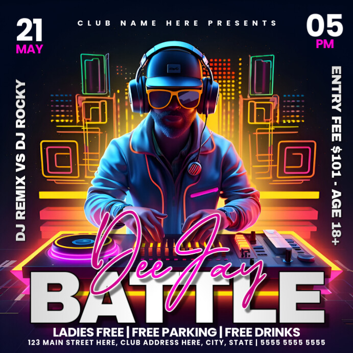 Dj Battle Template | PosterMyWall