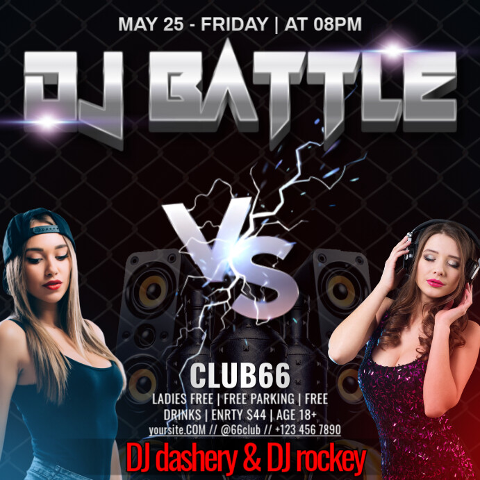 Dj Battle Template | PosterMyWall