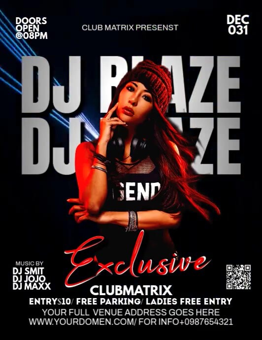 Copy of Dj BLAZE EXCLUSIVE | PosterMyWall