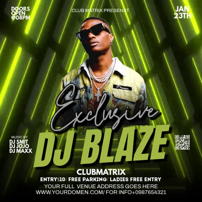 Plantilla de Dj BLAZE EXECUTIVE | PosterMyWall