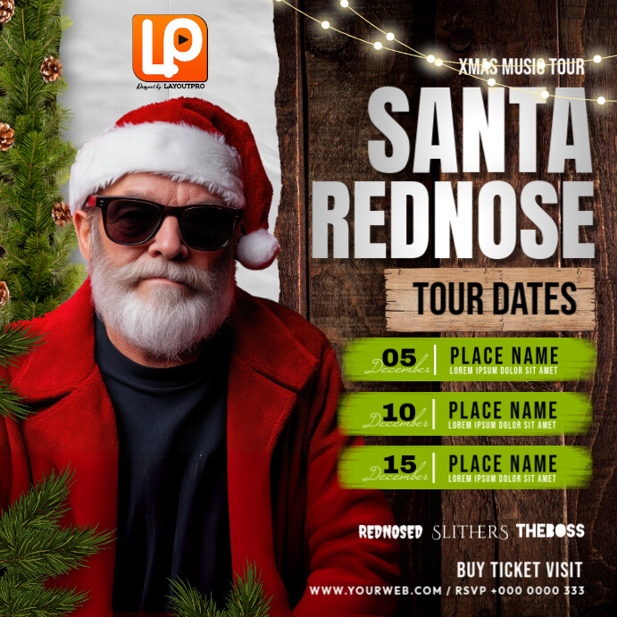 Dj Christmas Schedule Template | PosterMyWall