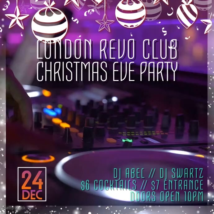DJ Club Event Christmas Video Template | PosterMyWall