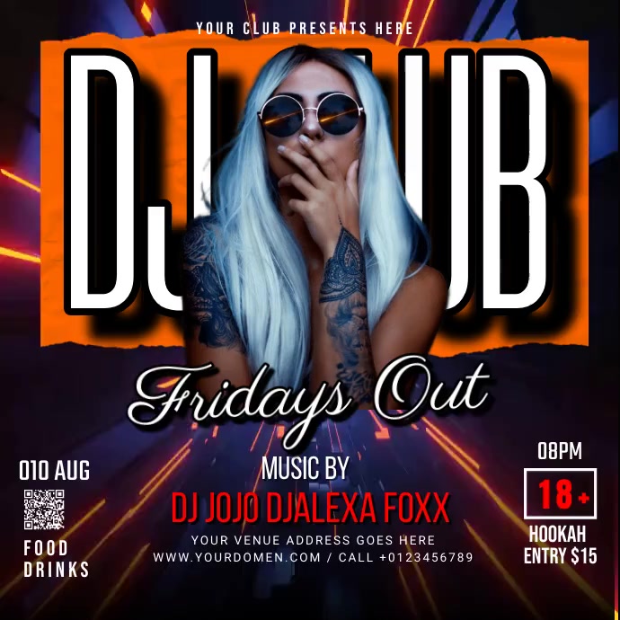 DJ CLUB FRIDAY Template | PosterMyWall
