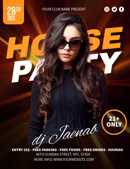 Plantilla de DJ Club Party Ads | PosterMyWall