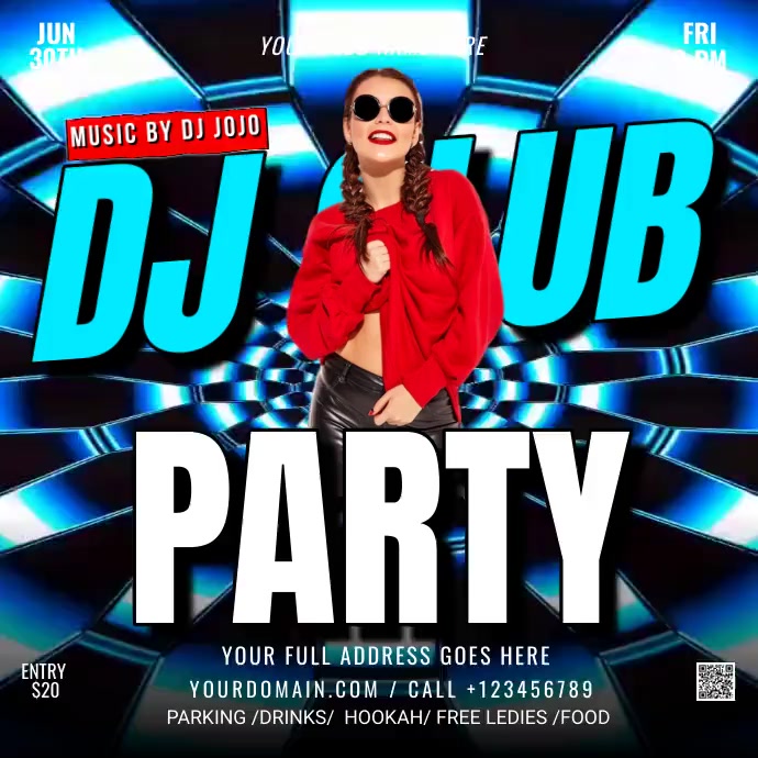 DJ CLUB PARTY Template | PosterMyWall