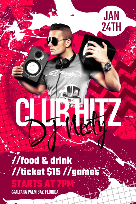 DJ Club Party Poster Template | PosterMyWall