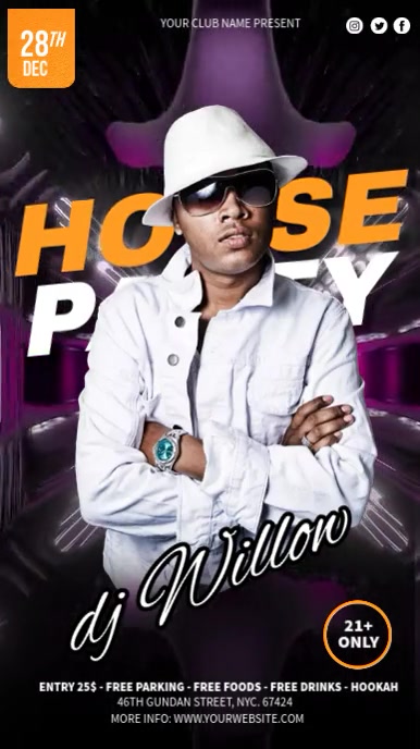 DJ Club Party Party Video Ads Template | PosterMyWall