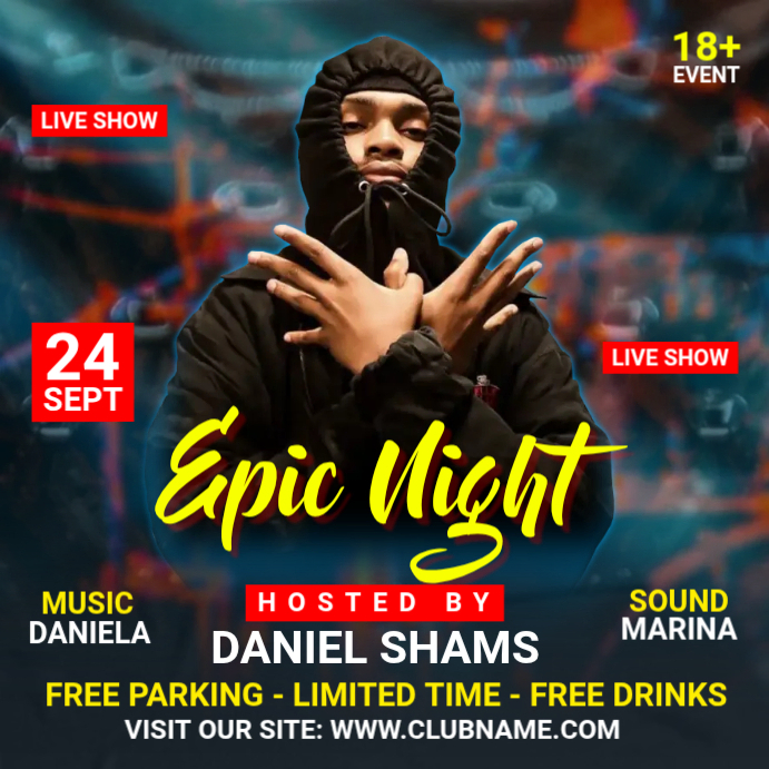 Dj Epic Night Template | PosterMyWall