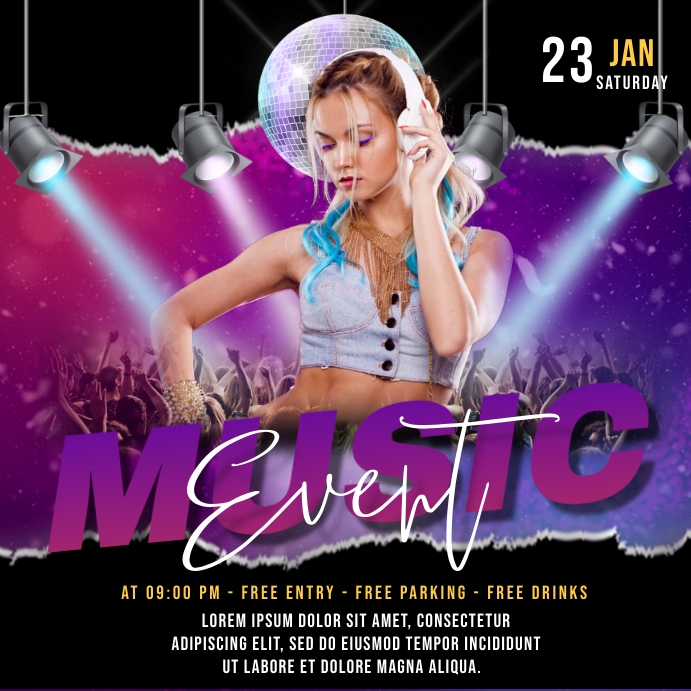 DJ Event Night Template | PosterMyWall