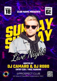 dj live party flyer Template | PosterMyWall
