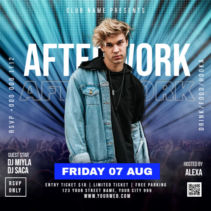 DJ Friday Afterwork Template | PosterMyWall