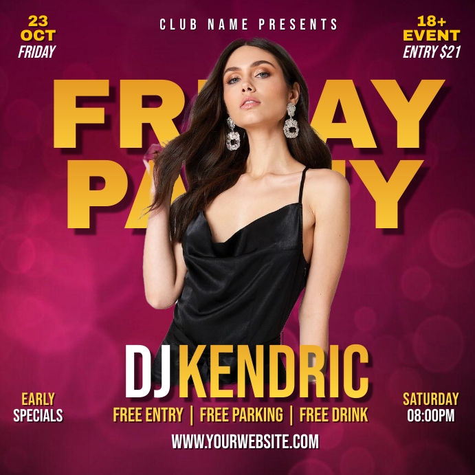 DJ Friday Party Template | PosterMyWall