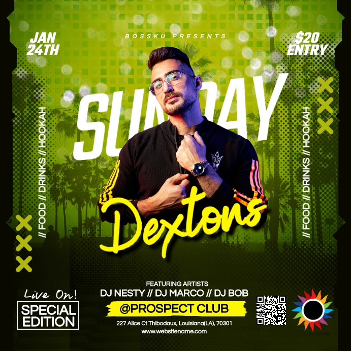 DJ Instagram Post Modelo | PosterMyWall