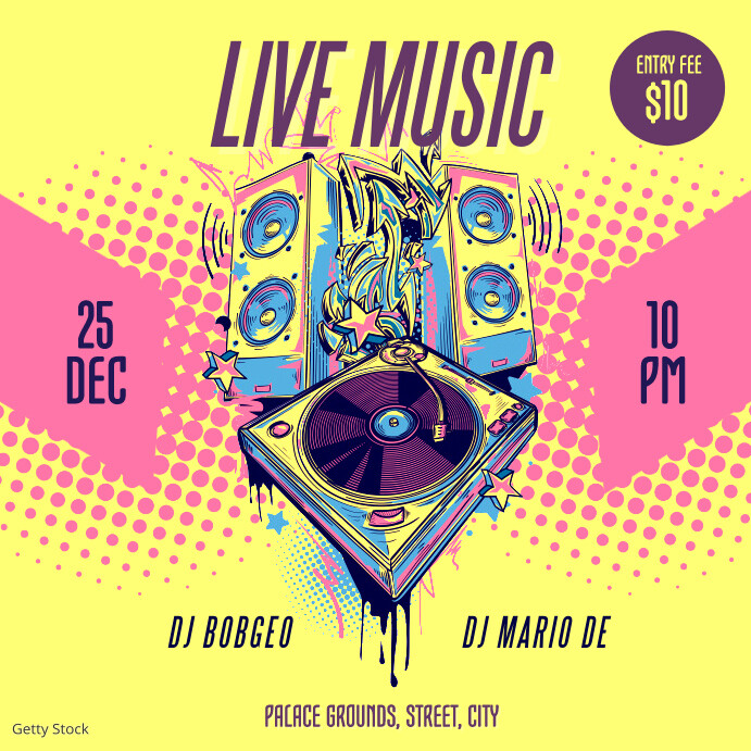 Dj live ad Template | PosterMyWall