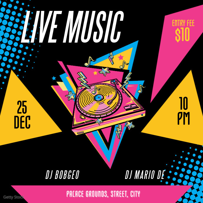 Dj live ad Template | PosterMyWall