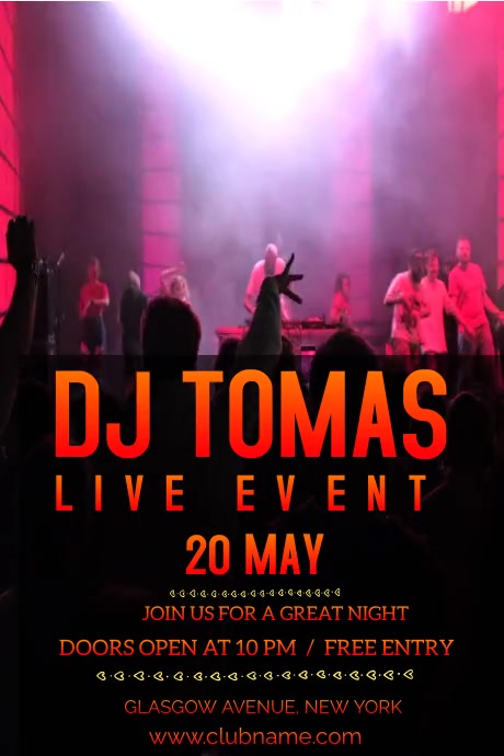Plantilla de Dj Live Event Flyer | PosterMyWall
