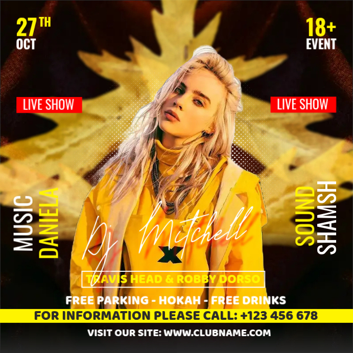 Dj Live Show Template | PosterMyWall