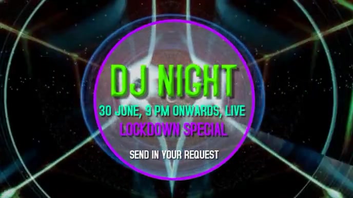 DJ Lockdown party live video graphics Template | PosterMyWall