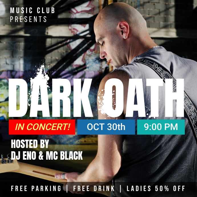 DJ Music event instagram square post flyer Template | PosterMyWall