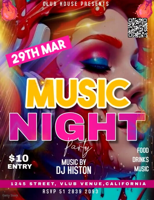 dj music night club video Banner Template | PosterMyWall